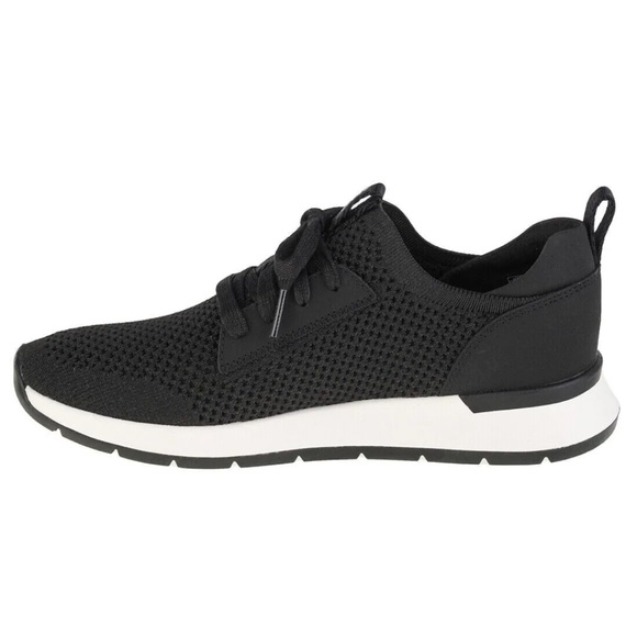 UGG | Shoes | Ugg Tay Sneaker Black White Laceup Tie Mesh Knit ...